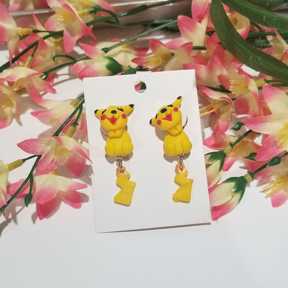 Pokemon | Jewelry | Pikachu Peekaboo Earrings Polymer Clay Pokemon ...